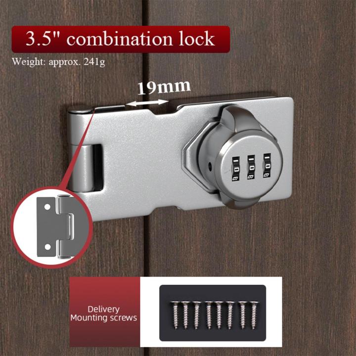 Gazechimp 3 Digit Mechanical Password Lock Sliding Door Lock for Office ...