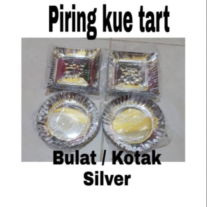 10 pcs Piring Kue / Piring Ulang Tahun/ Piring Kertas/ Piring Tart Silver / Piring Kue Tart ...
