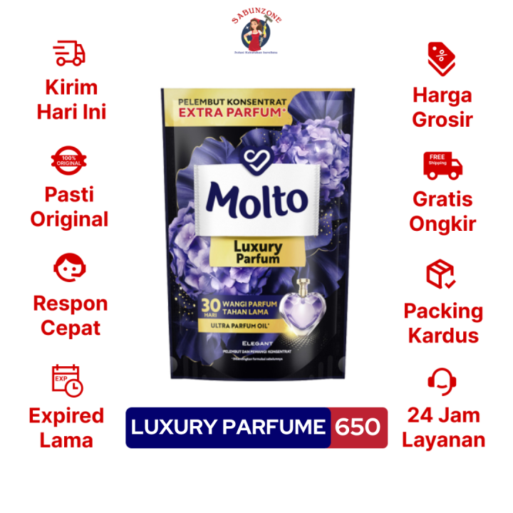 Pelembut Pewangi Pakaian Molto Luxury Parfum Elegant 650 ml | Lazada Indonesia