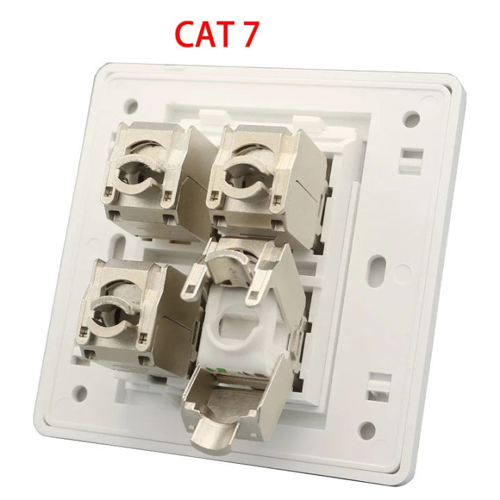 [Avsound]4 Sockets CAT7 RJ45 Keystone Network Outlet Jack Shielded CAT ...