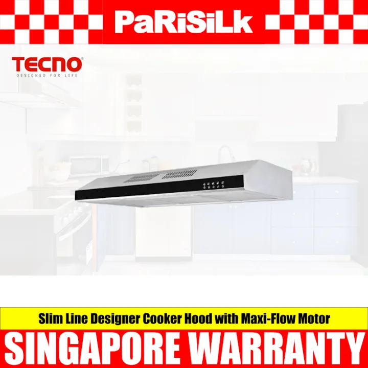 (Bulky) TECNO TCH 901/SS Slim Line Designer Cooker Hood with Maxi-Flow ...