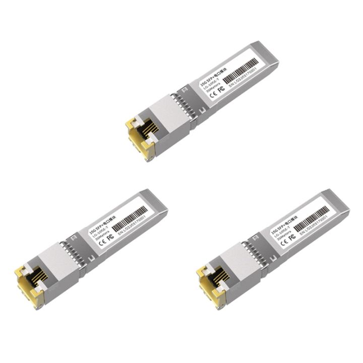 (FHZY) 3X 10G SFP+ Module 10GbE Copper SFP Modules Optical Port Turn to ...