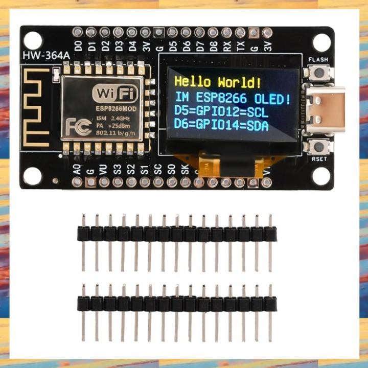 (GRSU) Nodemcu ESP8266 Development Board Serial Wifi Module CH340G with 0.96 OLED Screen for ...
