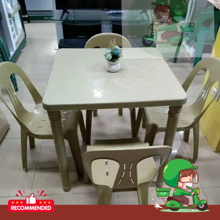 monoblock dining table set ONE TABLE AND 4 CHAIRS | Lazada PH