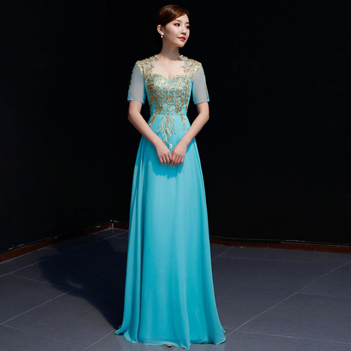 EAGLELY Mother Of Bride Wedding Gown Banquet Evening Long Dinner Dress ...