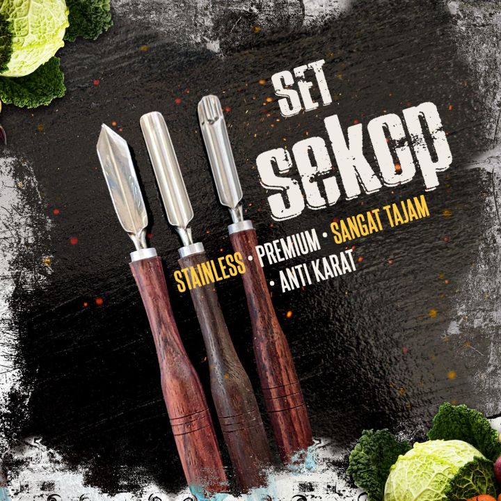 Sekop set lengkap isi 3 | sekop ukir buah | sekop premium terjamin ...