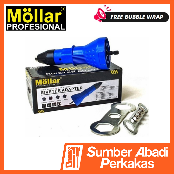 MOLLAR Electric Rivet Gun Adaptor Alat Tang Paku Sambung Konverter ...