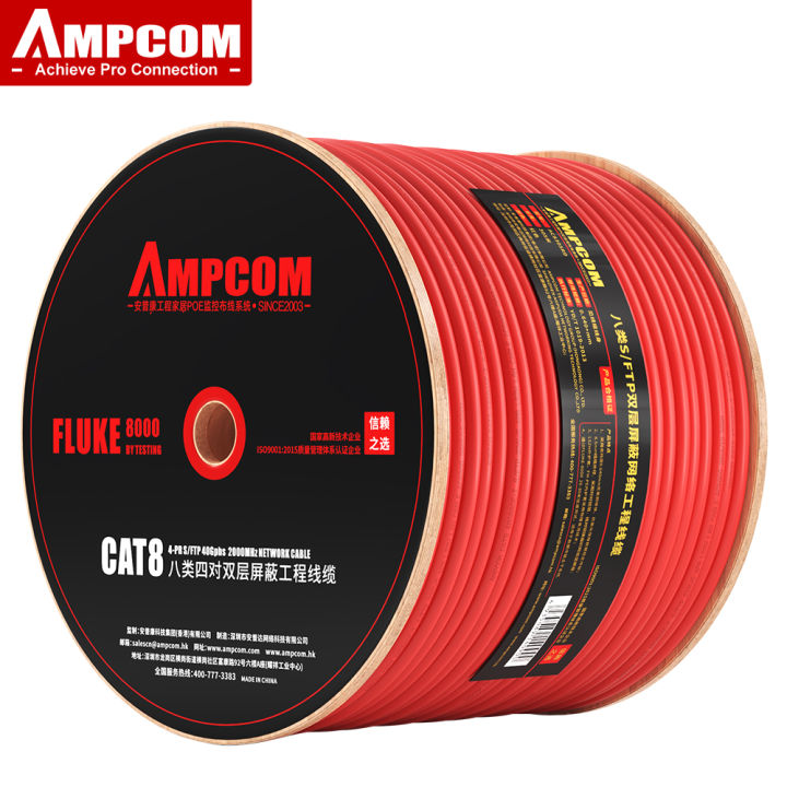 AMPCOM Network RJ45 Ethernet Cable Computer CAT8/CAT7/CAT6A Cable Pre ... AMPCOM Network RJ45 Ethernet Cable Computer CAT8/CAT7/CAT6A Cable Pre ...