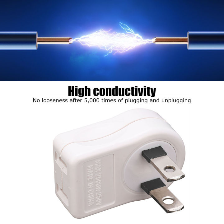 Angled Plug Adapter Outlet Saver Extension Adapter 90 Degree Extension ...