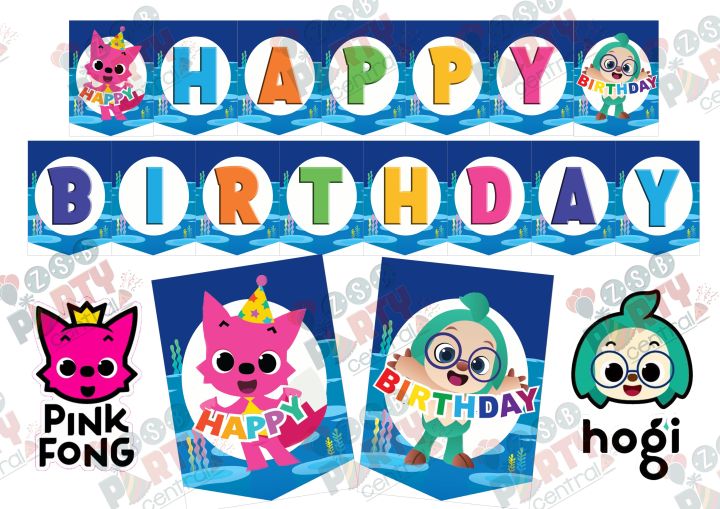 PINKFONG / HOGI BLUE BIRTHDAY BANNER | Lazada PH