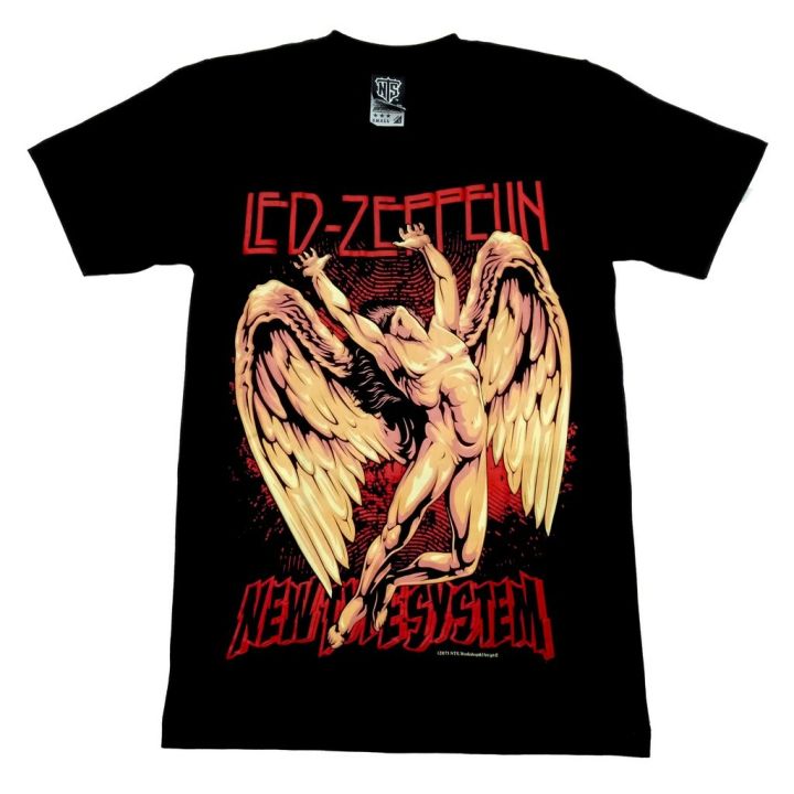12R75 LED ZEPPELIN LIMITED EDITION WING ANGEL HIGH QUALITY COTTON T ...
