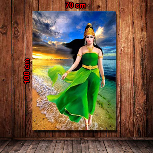 HIASAN DINDING NYI RORO KIDUL UKURAN 100X70 CM AX01, LUKISAN CETAK NYI ...
