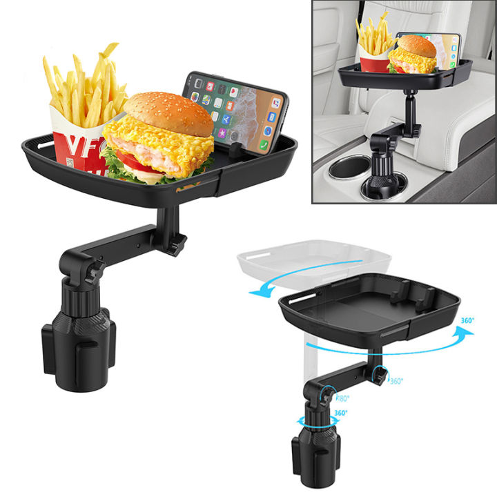 Car Table ° Swivel Arm Eat Work Cart Drink Food Coffee Goods Holder ...