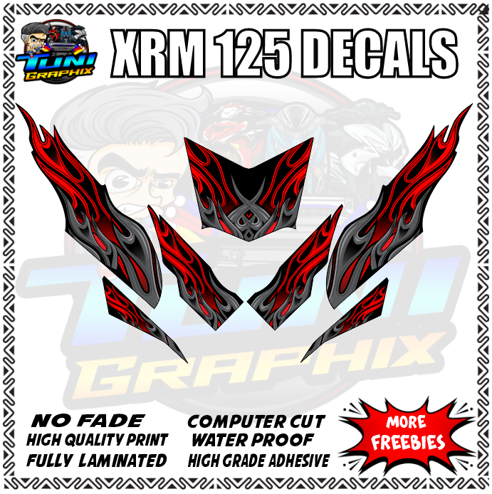 Honda XRM Trinity 125 MODERN FIRE TRIBAL Decal Sticker | Lazada PH