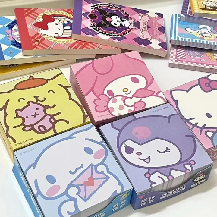 Cute Sanrio Sticky Notes 50Pcs/250Pcs 8×8cm Time Record Sticky Memo ...