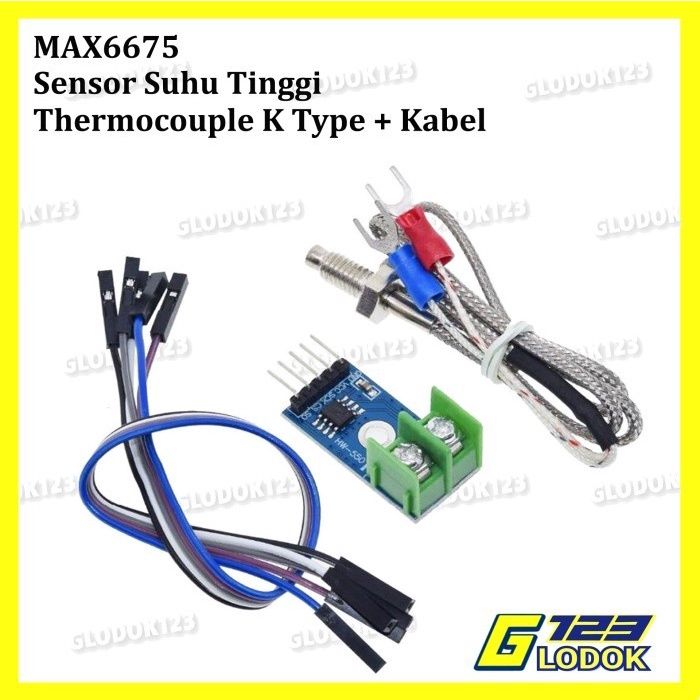 MAX6675 K Type Thermocouple Temperature Sensor Suhu Arduino Module ...