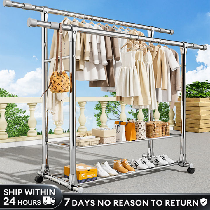 SHEEPER Drying Laundry Rack Stainless steel telescopic clothes drying ...