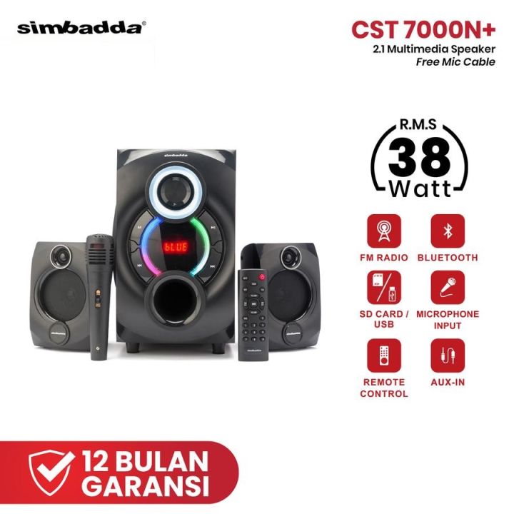 Speaker Simbadda CST 7000N+ Bluetooth Subwoofer Bass Power with LED ...