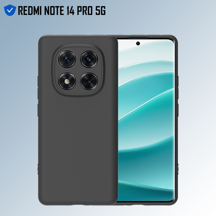 Case Redmi Note 14 Pro 5G Black Matte Premium Ultra Slim Soft Case ...