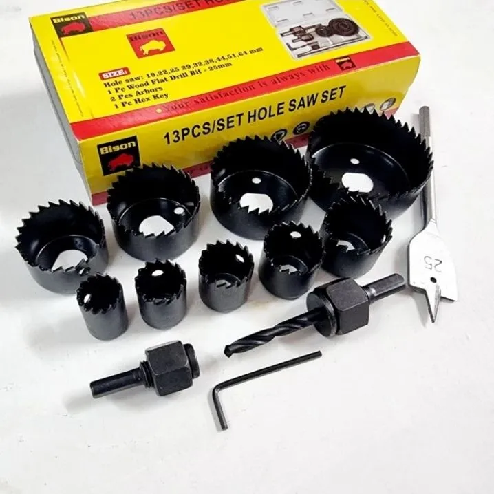 Mata Bor Holso Holesaw Lubang Lingkaran Kayu PVC Hidroponik Set Komplit ...