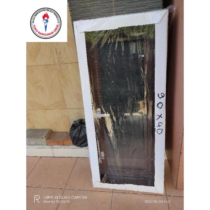 jendela utama tipe bouven full plat baja galvalum premium kaca polos ...