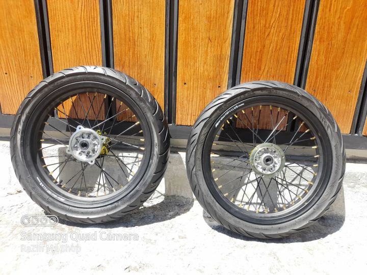 RODA SET SUPERMOTO D-Tracker 150 Ban Set SUMO KLX 150 L PNP MURAH ...