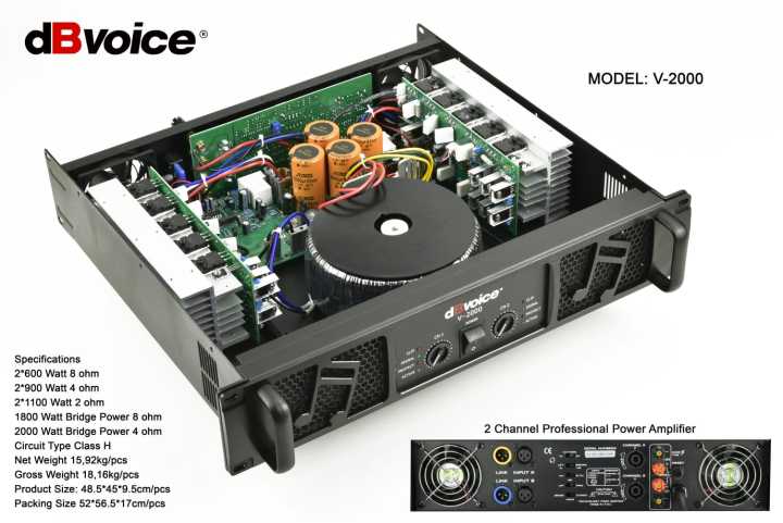 Power db Voice V 2000 Original Amplifier dBVoice V2000 Class H | Lazada ...
