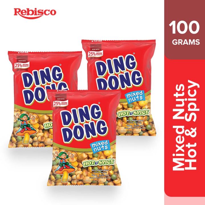 Dingdong Mixed Nuts Hot & Spicy 100G x 3Pcs | Lazada PH