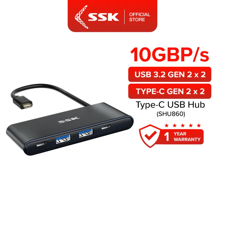 SSK Type C USB Hub Gen 2 USB C (10Gbp/s) SHU860 | Lazada