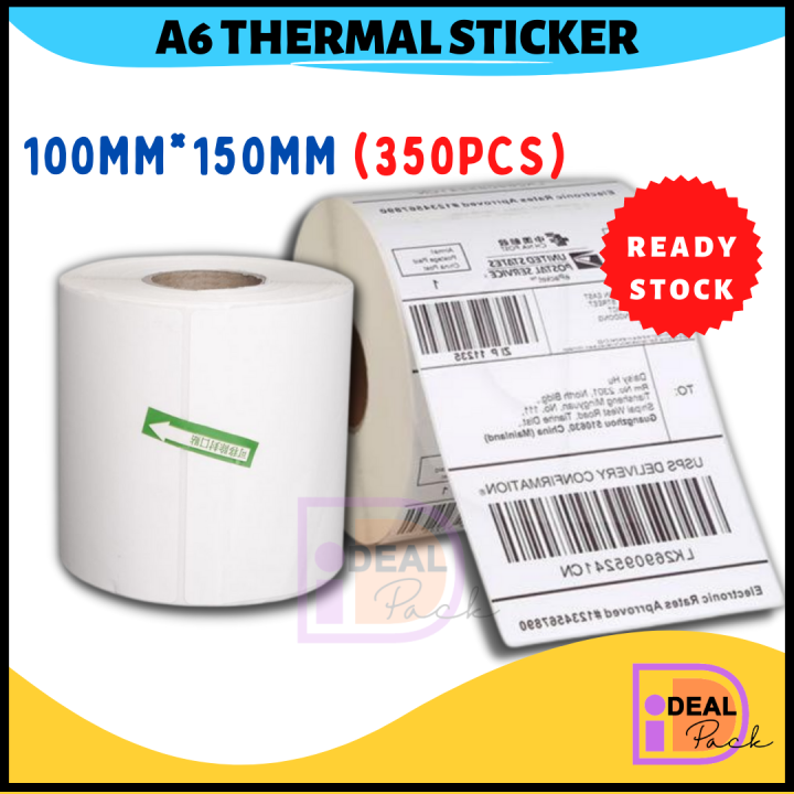 350pcs Roll A6 Fold Thermal Label Sticker AWB Sticker Airwaybill ...