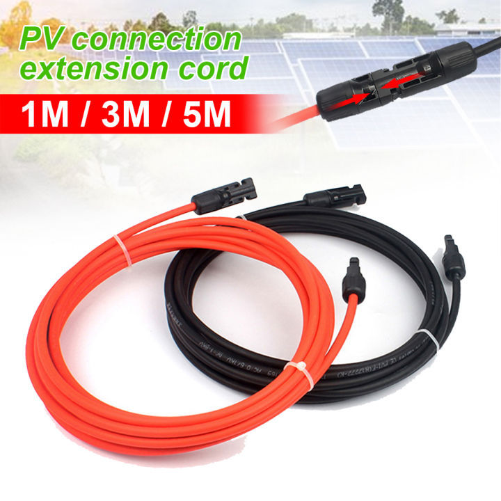 12AWG Solar Photovoltaic Extension Cable 1M 3M 5M PV 1000V DC IP67 ...