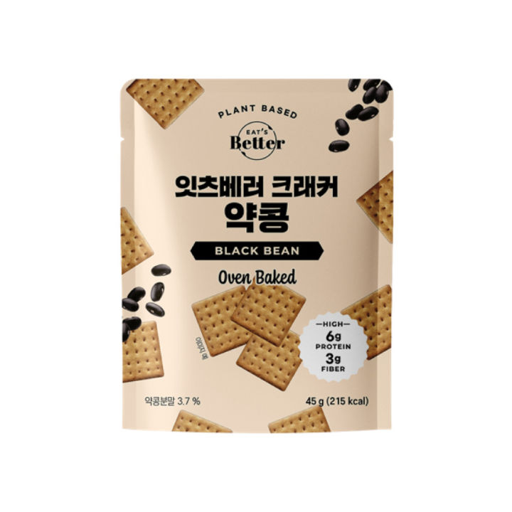 EAT'S BETTER Black Bean Flavoured Cracker 45g | Lazada