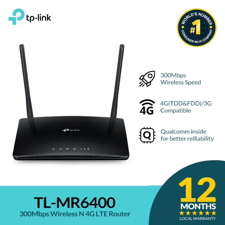 Tp-Link TL-MR6400 300 Mbps Wireless N 4G LTE Router | Tp-Link Tplink ...