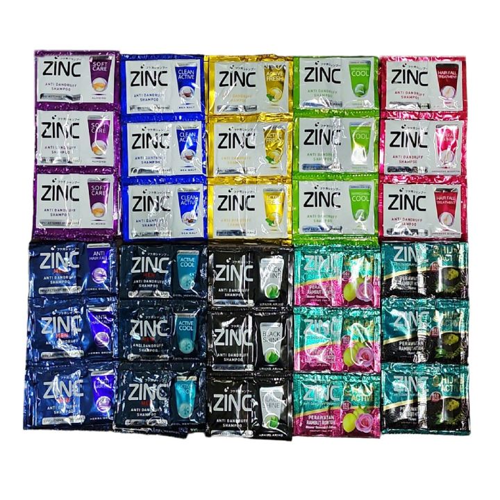 SHAMPOO ZINC Kondisioner Sampo 10ml Double Sachet ( 1 Renceng isi 24 ...