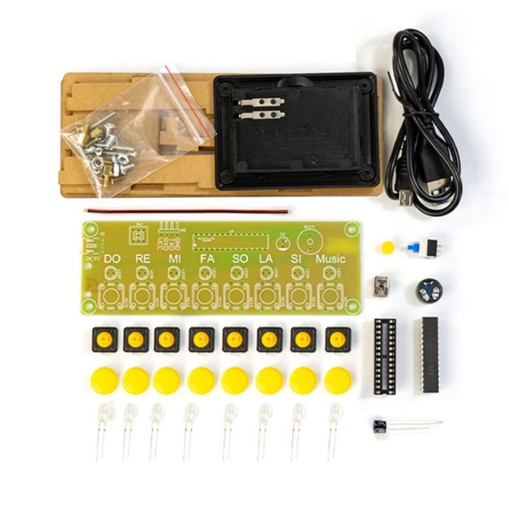 DIY 8 Keys Electronic Piano Kit Musical Note Circuit Board Soldering ...