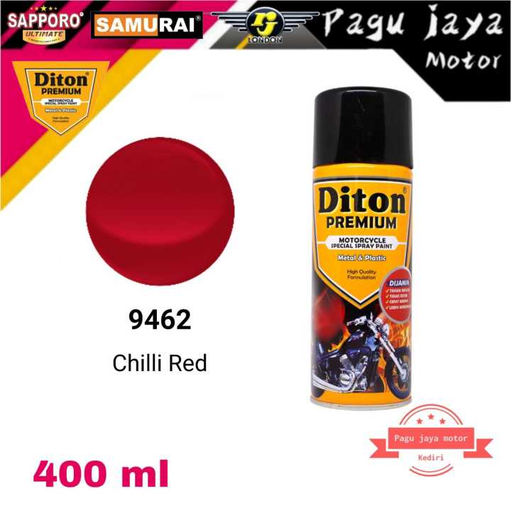 DITON PREMIUM 400ML CILLI RED MERAH CABE 9462 PILOX PILOK CAT SEMPROT ...
