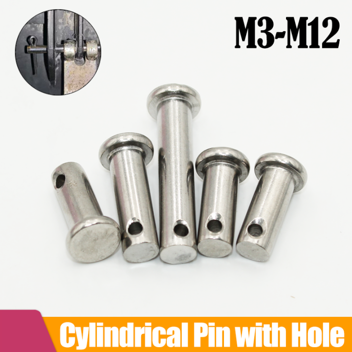 Flat Head Clevi Pin Shaft with Hole Kit M3 M4 M5 M6 M8 M10 Stainless ...
