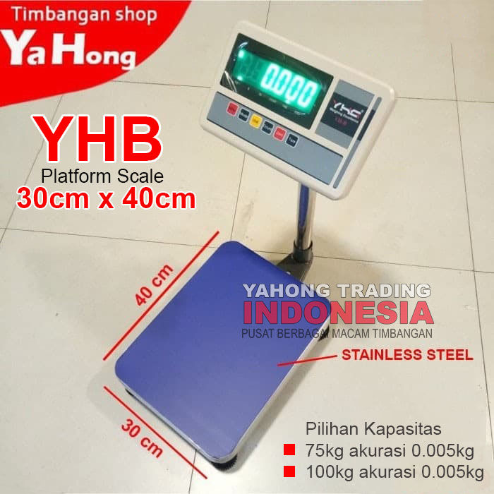 Timbangan Barang Digital 75kg 100kg / Bench Scale YHB 30cm x 40cm YHG ...