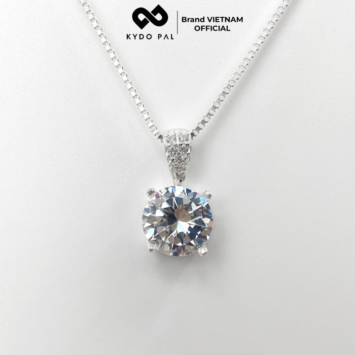 Dây chuyền bạc KYDOPAL cá tính đính đá trang sức bạc nữ cao cấp - 9C2 ...