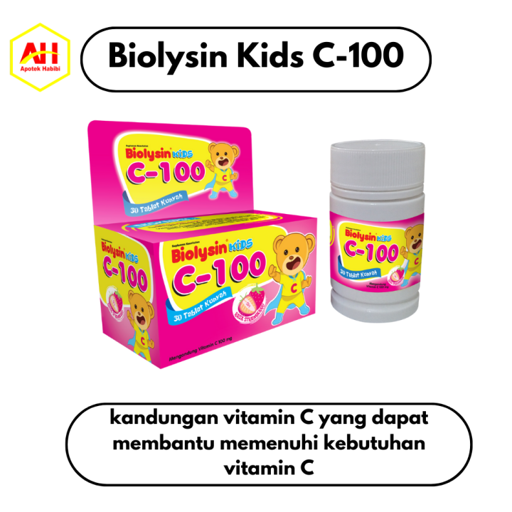 Biolysin Kids C-100 30 Tablet | Lazada Indonesia