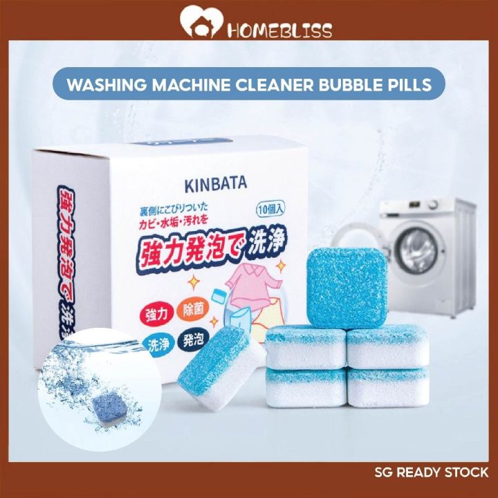 Japan Kinbata Washing Machine Cleaner Tablet Bubble Pills 10pcs Washer ...
