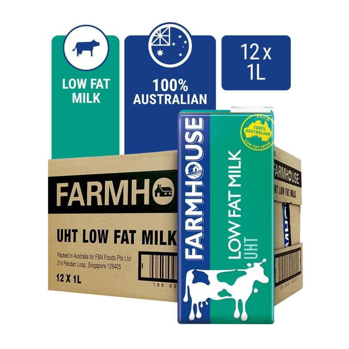 Farmhouse UHT Low Fat Fresh Milk 1L x 12 | Lazada Singapore