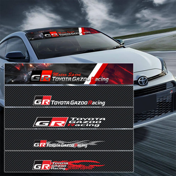 GR Sport Car Front Gear Stickers Front and Rear Windshield Modified ...