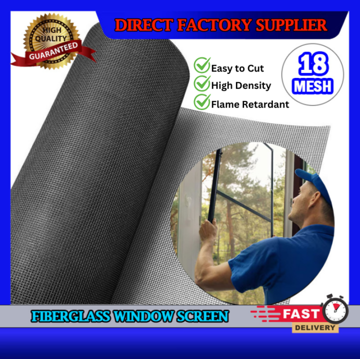 1 meter Fiberglass Window Screen, Anti-UV Screen Mesh Screen Door ...