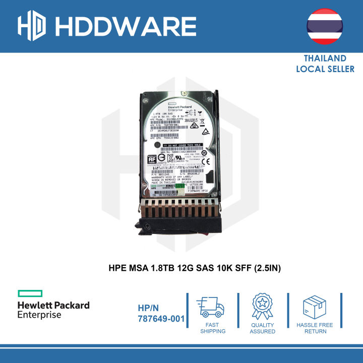 HPE MSA 1.8TB 12G SAS 10K SFF (2.5IN) // J9F49A // 787649-001 | Lazada ...