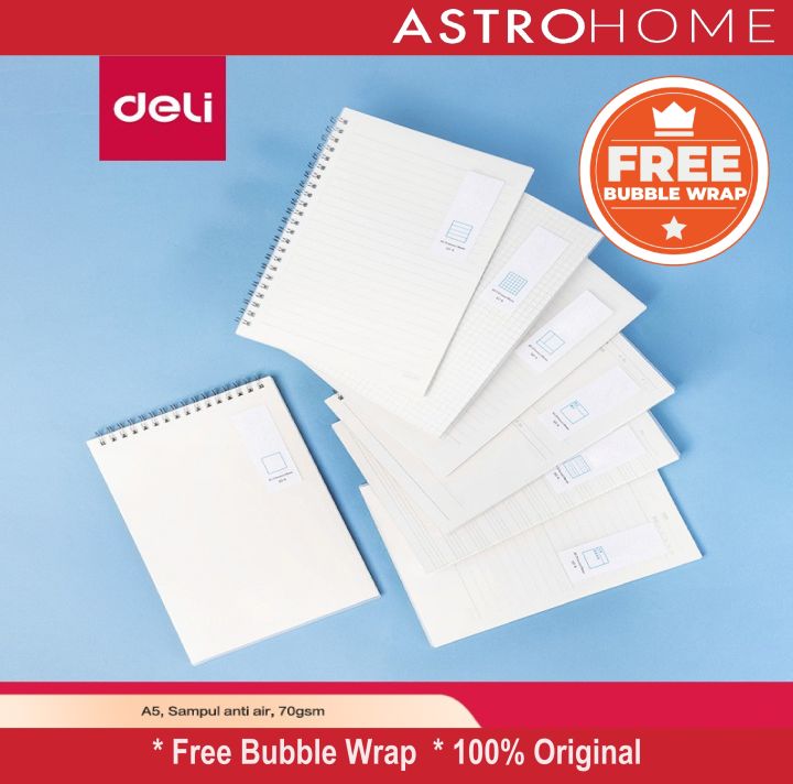 Deli - Spiral Notebook Buku Catatan Tulis Sekolah Spiral Cover PP ...