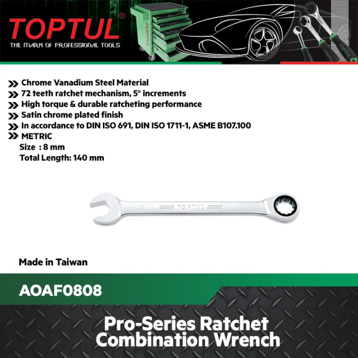 Toptul Pro-Series Ratchet Combination Wrench | Lazada PH