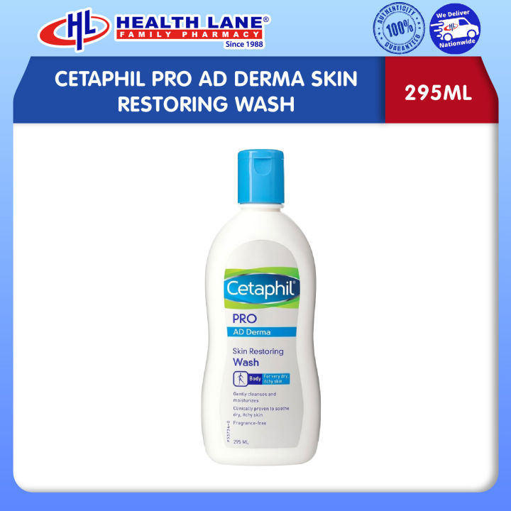 CETAPHIL PRO AD DERMA SKIN RESTORING WASH (295ML) | Lazada