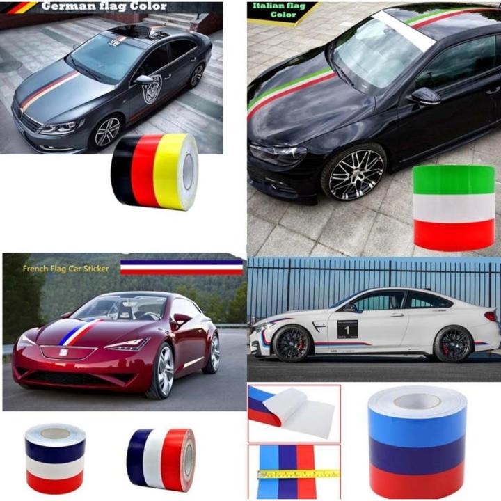1 METER Italy Flag Striped Vinyl Car Roof Hood Body Bumper Front Rear Bonnet Sticker | Lazada
