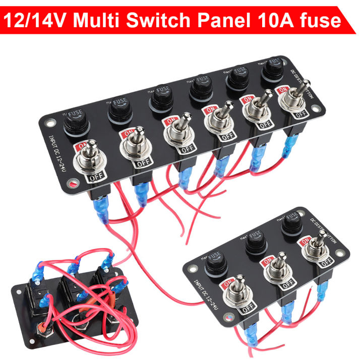 TimeKey 3 Gang/6 Gang Toggle Switch Panel On/Off Rocker Toggle Switch ...